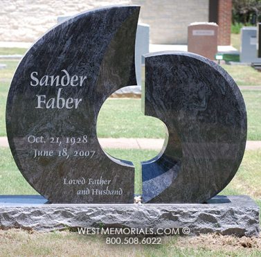 Faber modern circular Jewish headstone | West Memorials