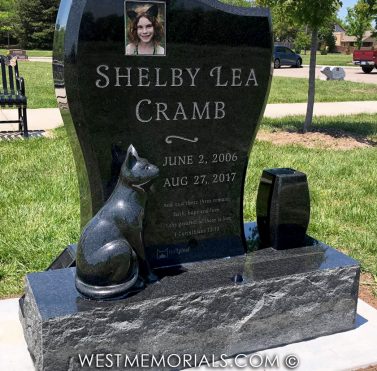 Cramb Carved Cat Headstone | West Memorials
