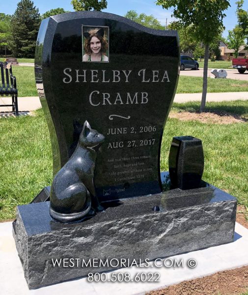 Cramb Carved Cat Monument | West Memorials