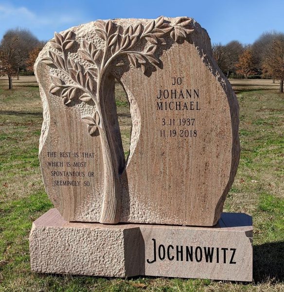 Jochnowitz granite headstone with tree - West Memorials