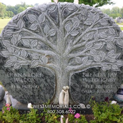 Wilcox tree grave headstone | West Memorials