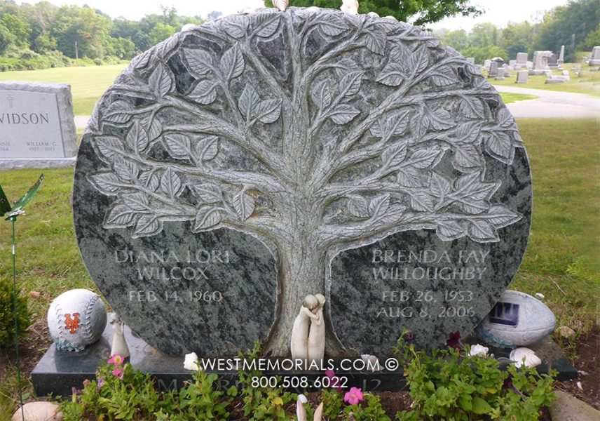Wilcox tree grave headstone | West Memorials