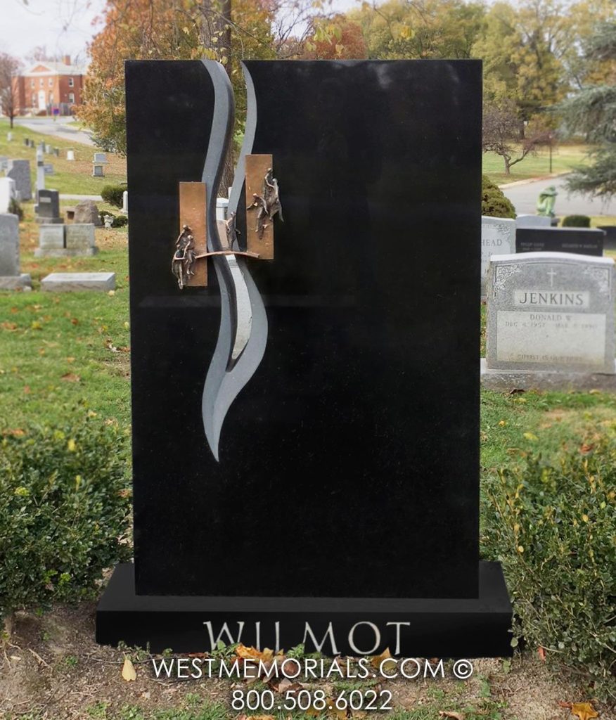 Wilmot Custom Monument With Bronze Figures - West Memorials