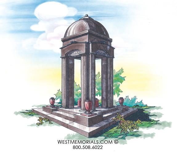 Miller Columbarium - West Memorials