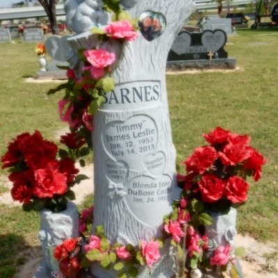 Barnes tree design gravestone - West Memorials