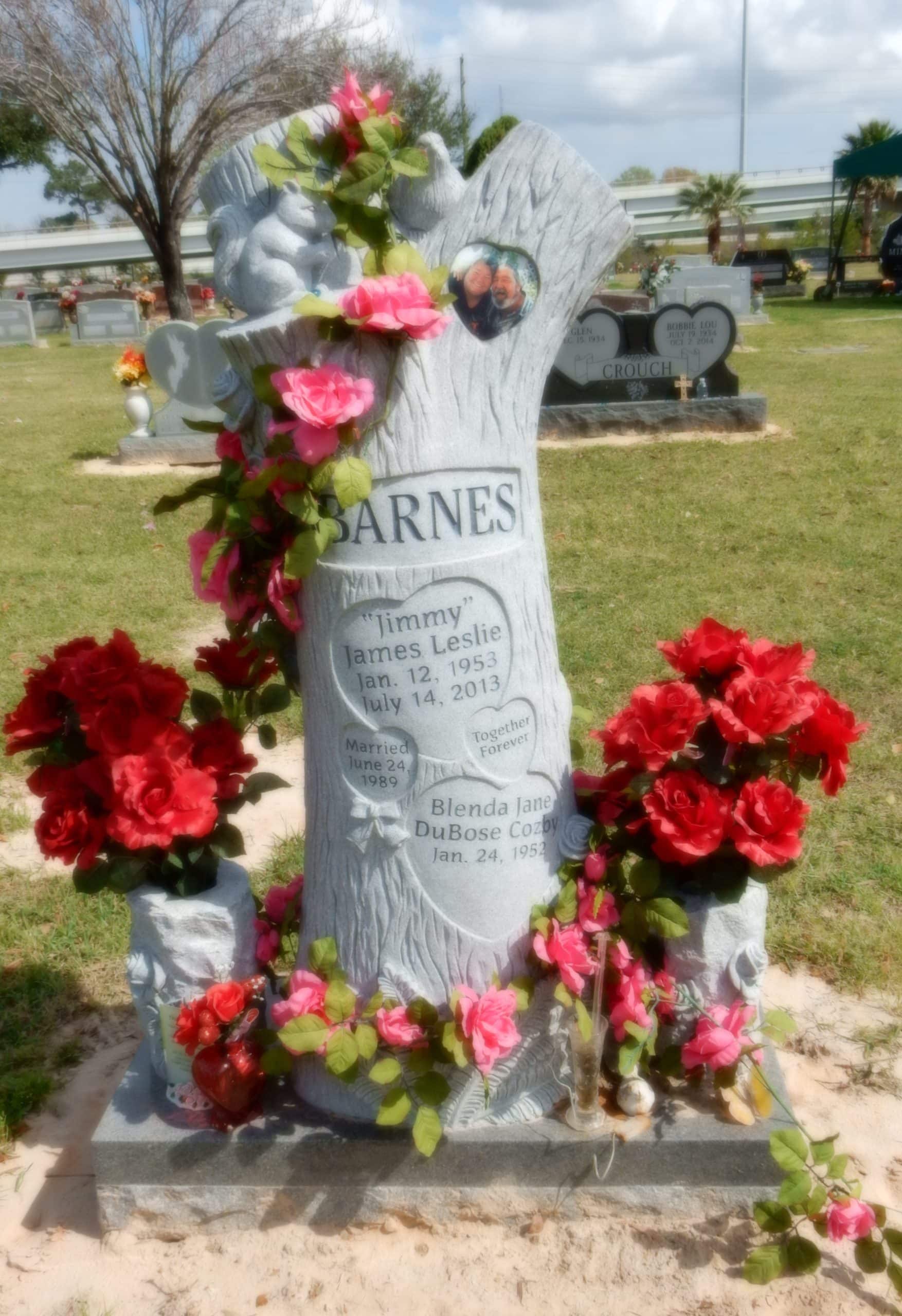 Barnes tree design gravestone - West Memorials
