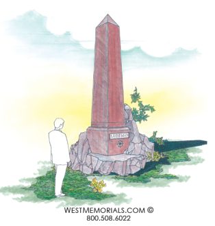 Ludeman Mausoleum - West Memorials