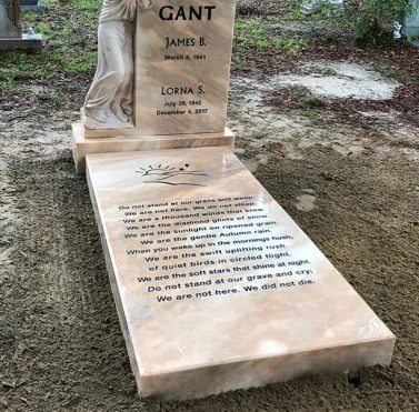 Gant Carved Ledger | West Memorials