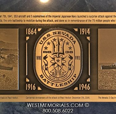 Uss Nevada Memorial Plaque | West Memorials