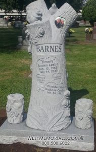 Barnes tree design gravestone | West Memorials