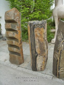 Basalt Tree with Gold Leaves | West Memorials