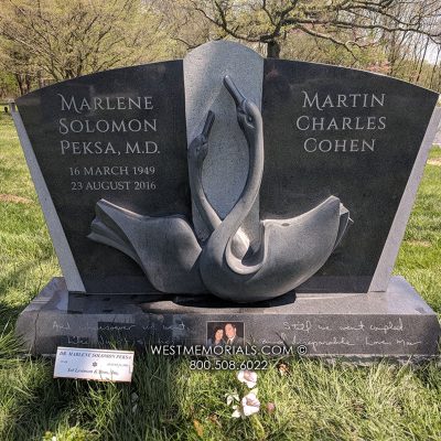 Cohen Granite Swans Monument | West Memorials