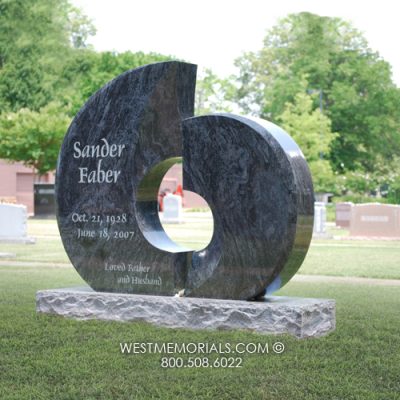 Faber modern circular Jewish headstone | West Memorials