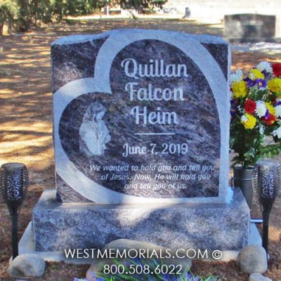 Heim Custom Infant Headstone | West Memorials