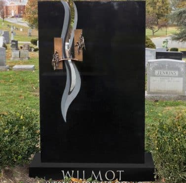 Wilmot Custom Monument With Bronze Figures | West Memorials