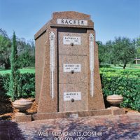 Backer Mausoleum - West Memorials