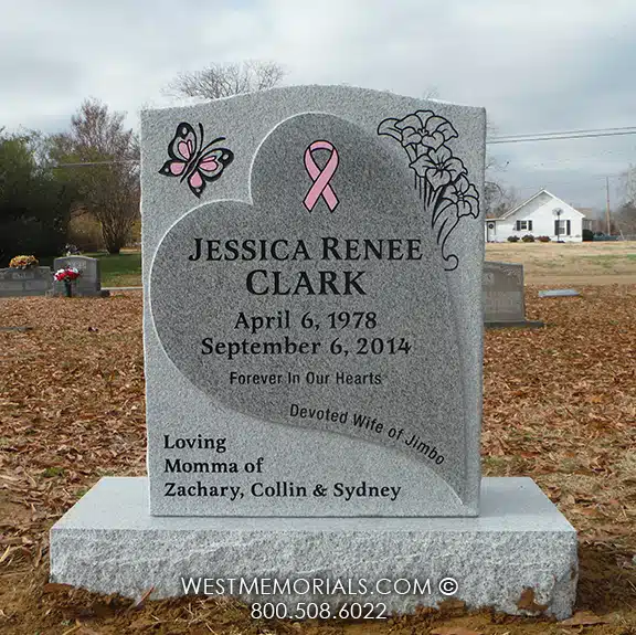 Custom Heart Shaped Headstones | West Memorials