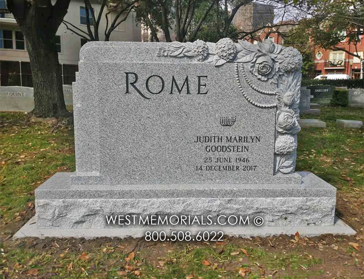 Rome Jewelry Carved Monument | West Memorials